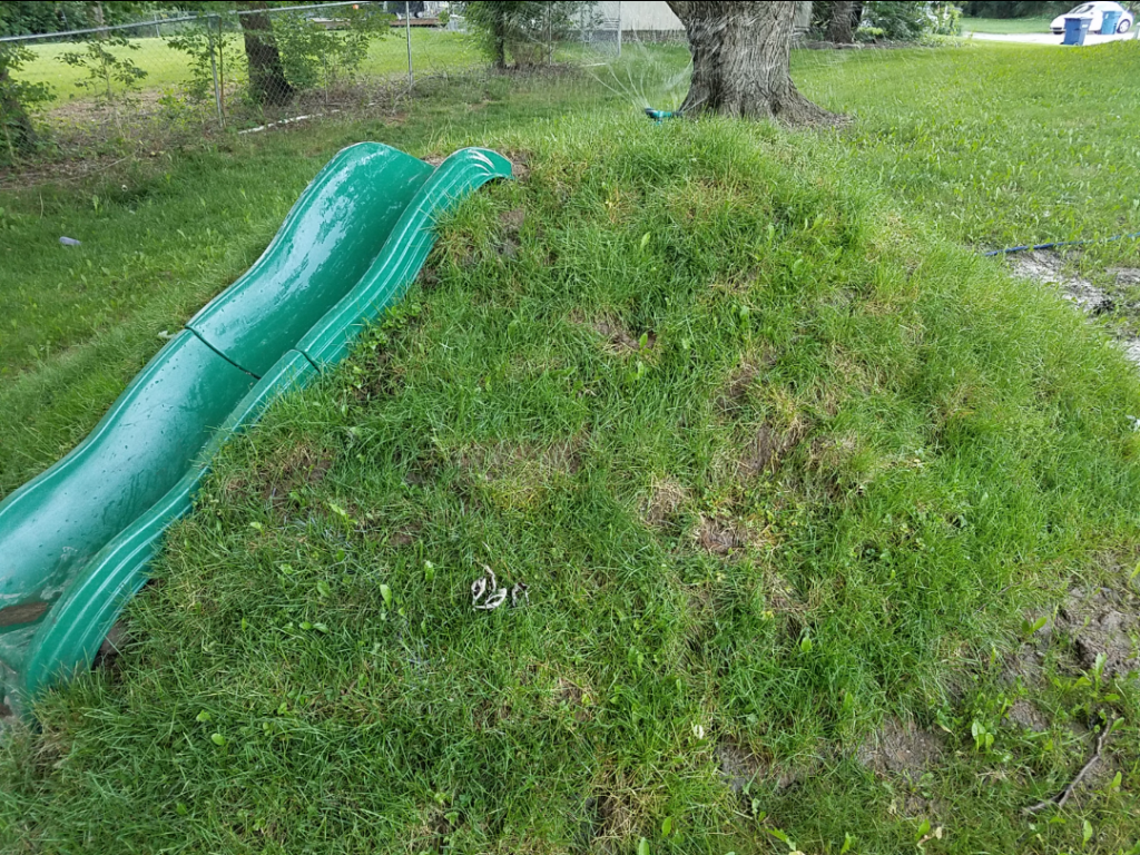 Natural Playground - DIY Hillside Slide using Compact Tractor - Tractor ...