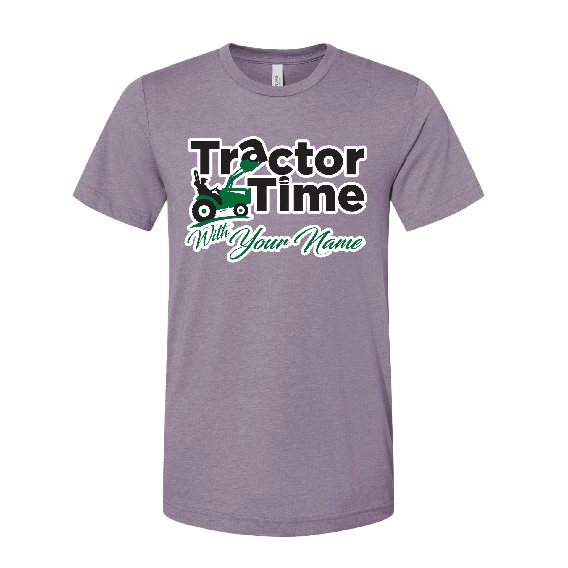 Custom Name Tractor Time Short Sleeve Unisex T-Shirt - Tractor Time ...