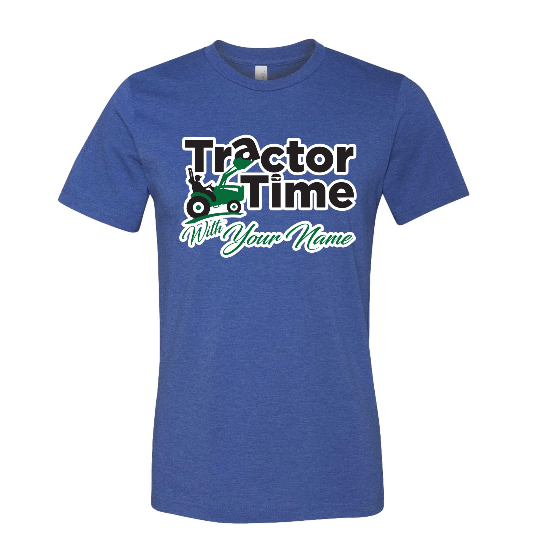 Custom Name Tractor Time Short Sleeve Unisex T-Shirt - Tractor Time ...